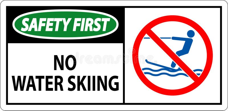 Water Safety Sign Safety First, No Fishing Stock Vector - Illustration ...