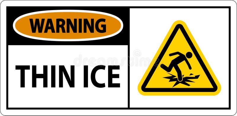 Water Safety Sign Danger - Thin Ice Stock Vector - Illustration of deep ...