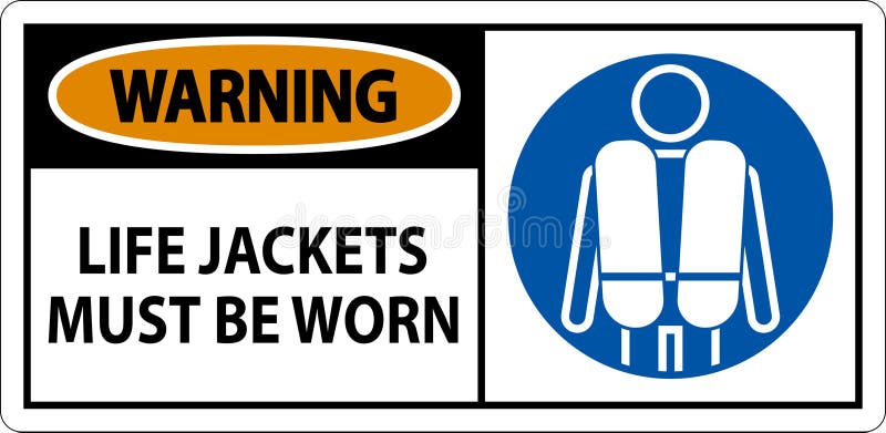 Pool Warning Sign No Lifeguard on Duty Stock Illustration ...