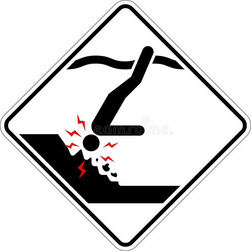 Water Safety Sign Warning - Submerged Objects Stock Vector ...