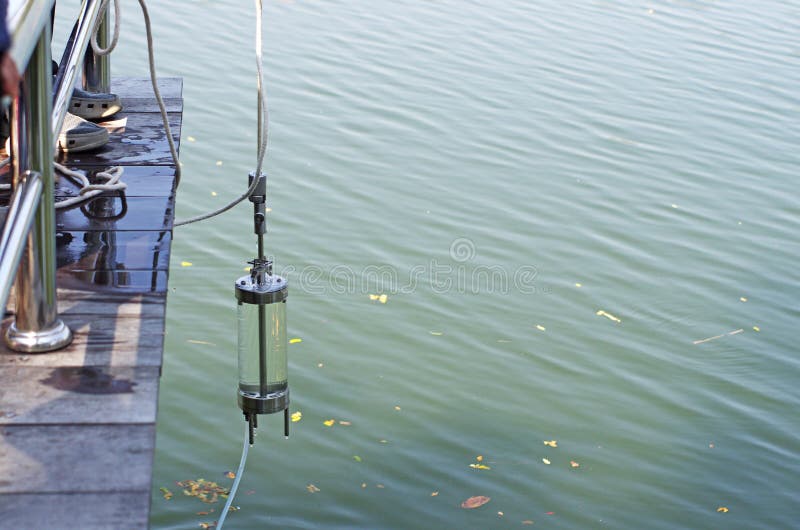 Collecting water sample stock photo. Image of laboratory - 119639808
