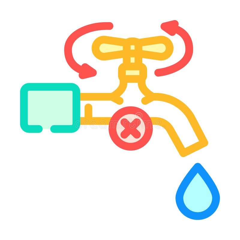 Water Saving Technology Color Icon Vector Illustration Stock Vector - Illustration of fair ...
