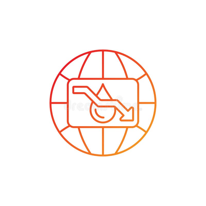 Water scarcity icon stock vector. Illustration of environment - 224803312