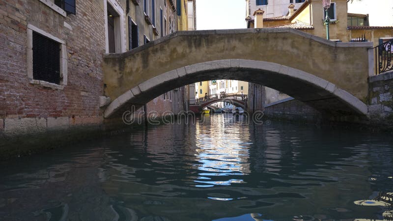 Water Scene of Venice Italy Stock Photo - Image of bridge, district ...