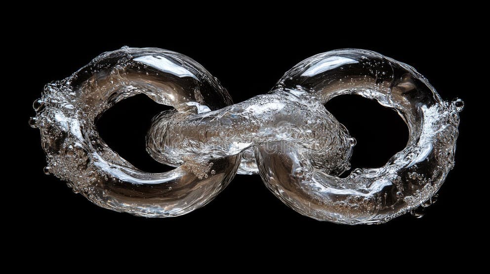 Water Sculpted into an Infinity Symbol Design Stock Illustration ...