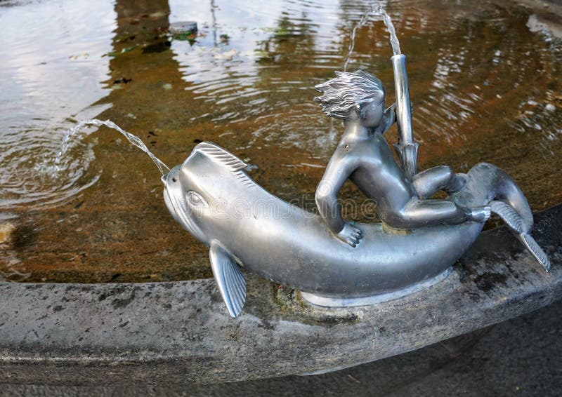 Water, Sculpture, Statue, Water Feature Stock Image - Image of water ...