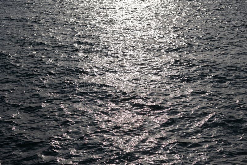 Water Sea Texture Background with Waves and Sunlight Reflection Stock ...