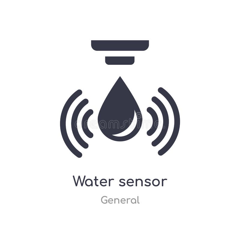 Water Sensor Outline Icon. Isolated Line Vector Illustration from ...