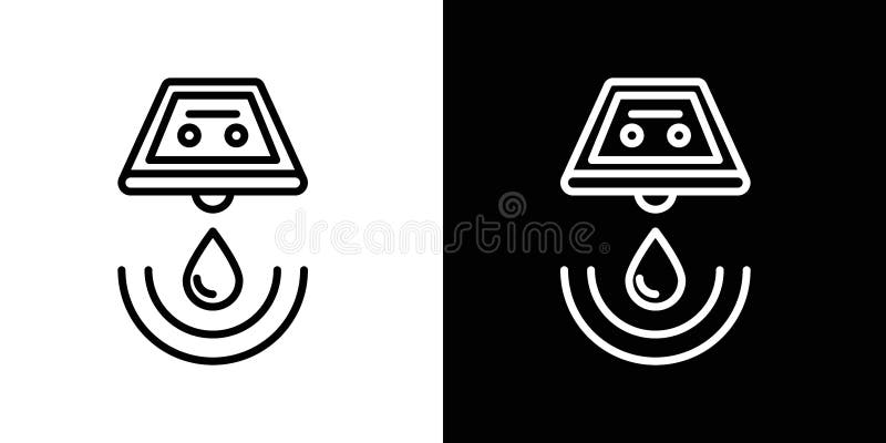 Water Sensor Vector Icon. Water Flow Drop Control Sensor Logo Design ...