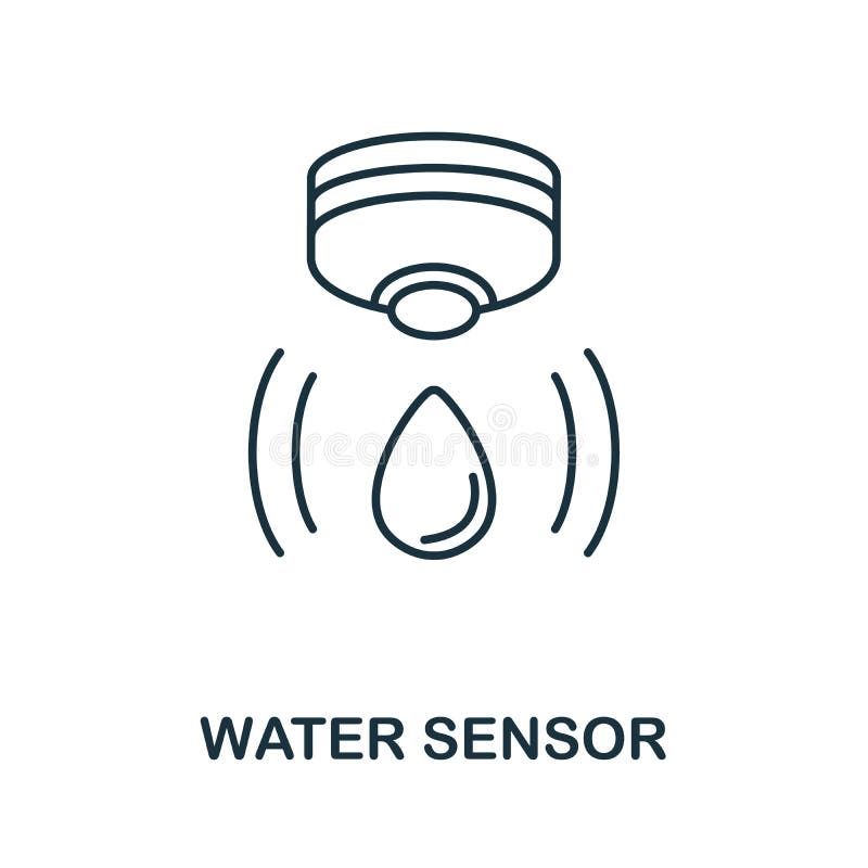 Water Sensor Icon. Simple Element from Sensors Icons Collection Stock ...