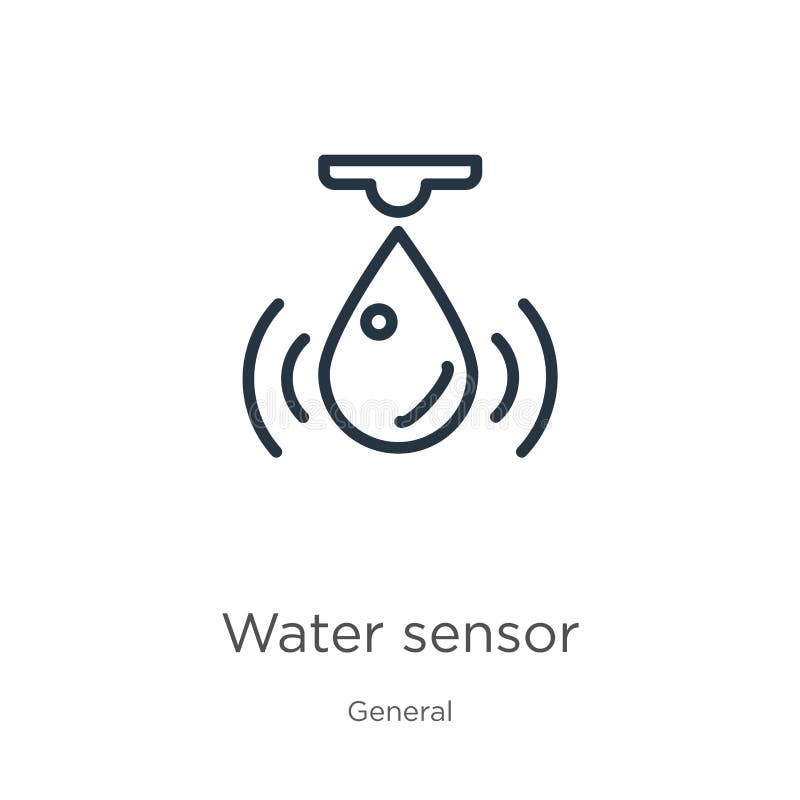 Sensor And Water Drop Line Icon Stock Vector - Illustration of humid ... Sensor And Water Drop Line Icon Stock Vector - Illustration of humid ...