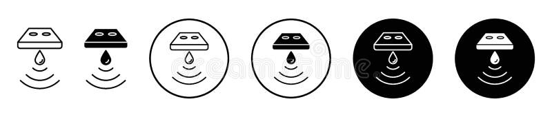 Water Sensor Vector Icon. Water Flow Drop Control Sensor Logo Design ...