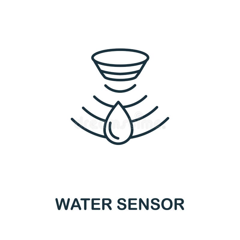 Water Sensor Icon. Monochrome Style Design from Sensors Icon Collection ...