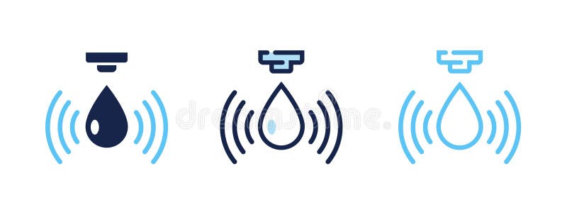Water Sensor Vector Icon. Water Flow Drop Control Sensor Logo Design ...