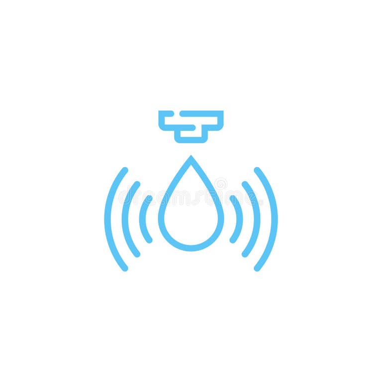 Water Sensor Vector Icon. Water Flow Drop Control Sensor Logo Design ...