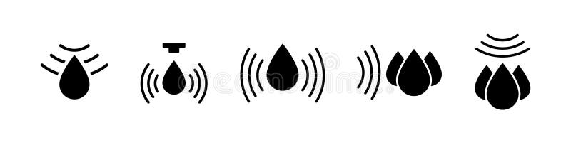 Water Sensor Vector Icon. Water Flow Drop Control Sensor Logo Design ...