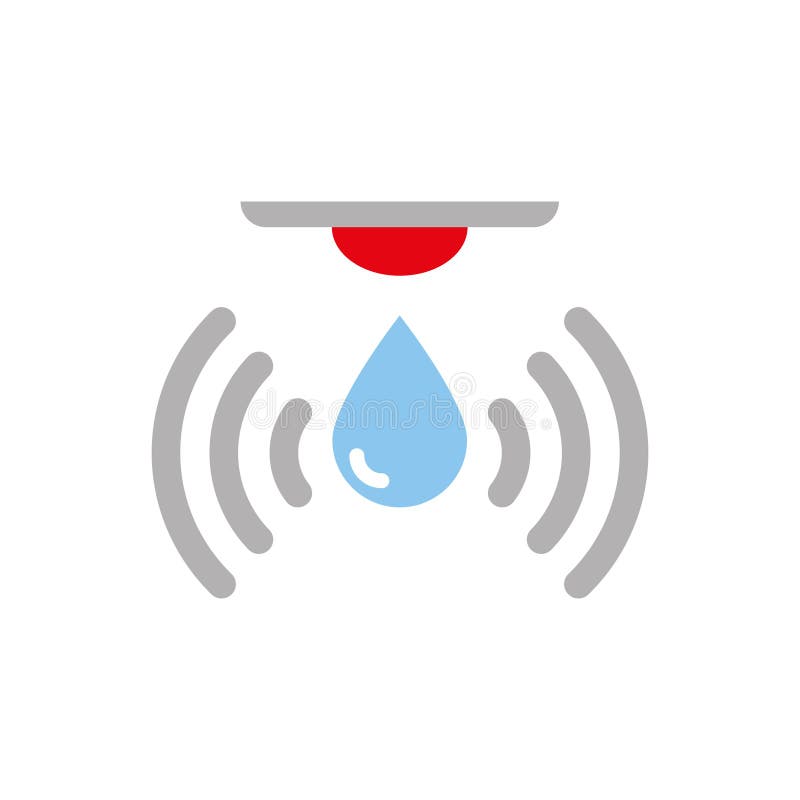 Water Sensor Vector Icon. Water Flow Drop Control Sensor Logo Design ...