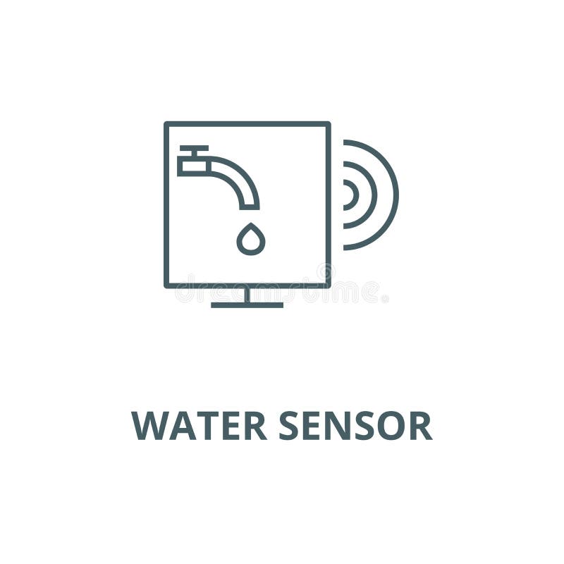 Water Sensor Vector Line Icon, Linear Concept, Outline Sign, Symbol ...