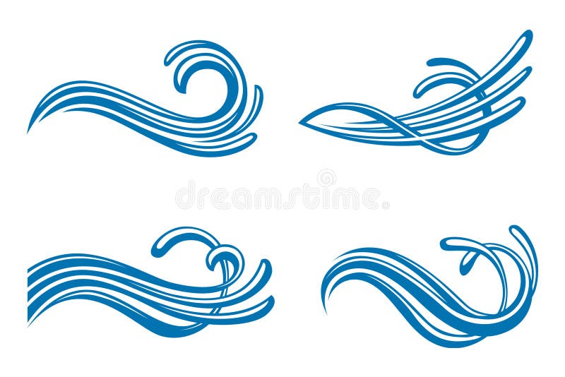 Water symbol set stock vector. Illustration of flowing - 16002432