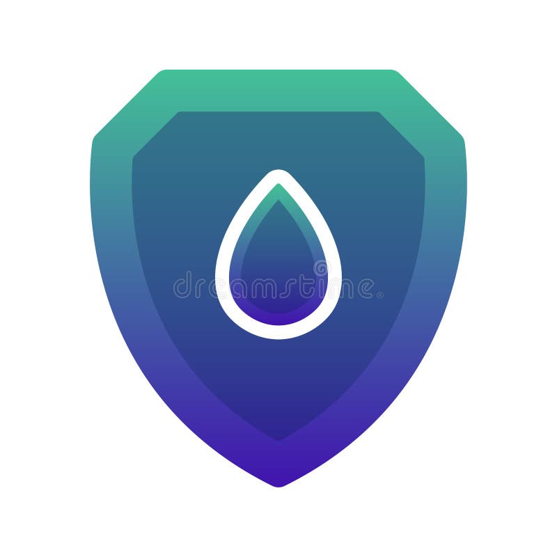 Water Shield Gradient Logo Design Template Icon Stock Vector ...