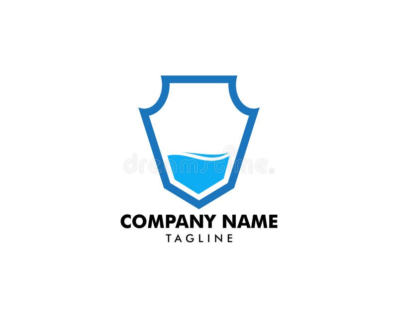 Water Shield Logo Icon Design Stock Vector - Illustration of crest ...