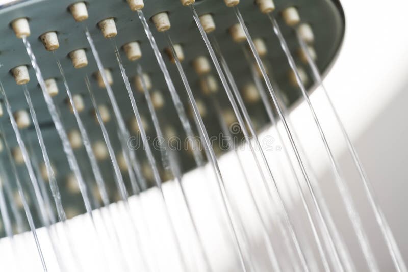 Water from Shower Background Stock Image - Image of refresh, hygiene ...
