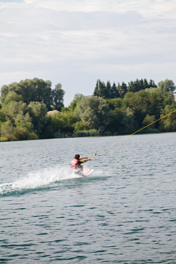 Young girl water skiing stock image. Image of splashing - 20572065