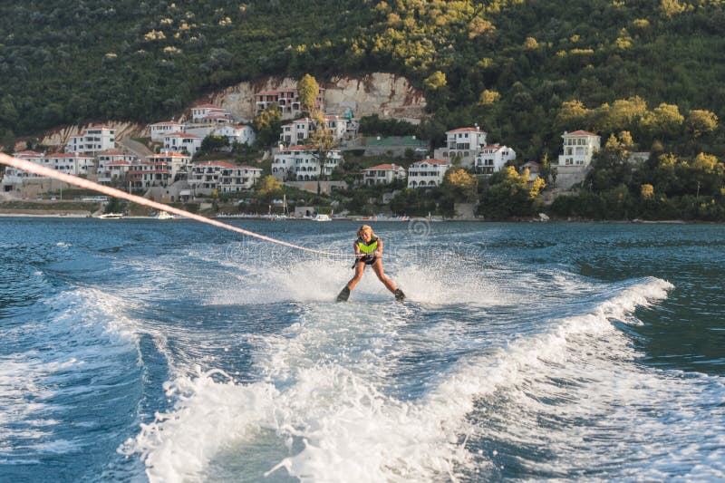Water skiing stock photo. Image of hobbies, warm, horizon - 44056830