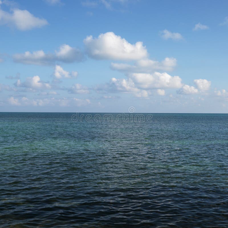 Water and Sky in Florida Keys, Florida, USA. Stock Photo - Image of ...