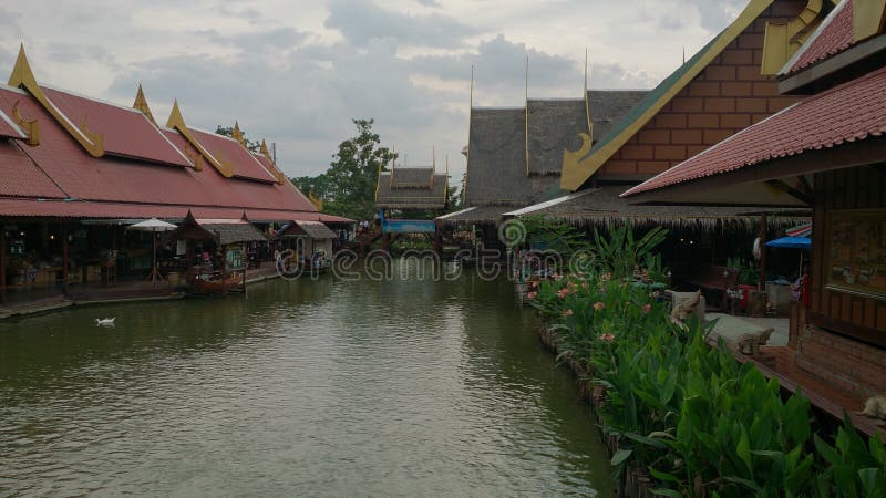 Water Sky River Building Thai Stock Image - Image of river, thai: 43950277