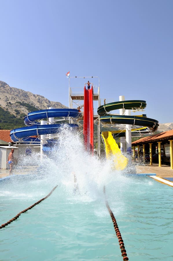 Water slide stock image. Image of slide, summer, amusement - 6298205
