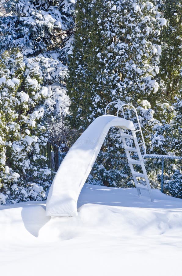 Water Slide Covered With Snow Picture. Image: 29129755