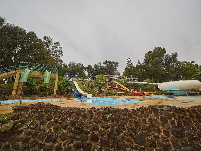 Water Slide Park in Morocco Editorial Image - Image of outside, blue ...