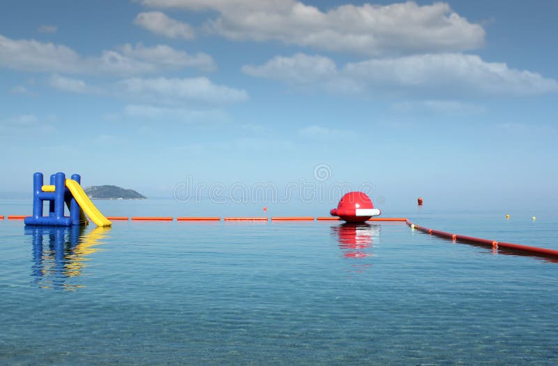 Water slide seascape stock image. Image of vacation, blue - 28636303