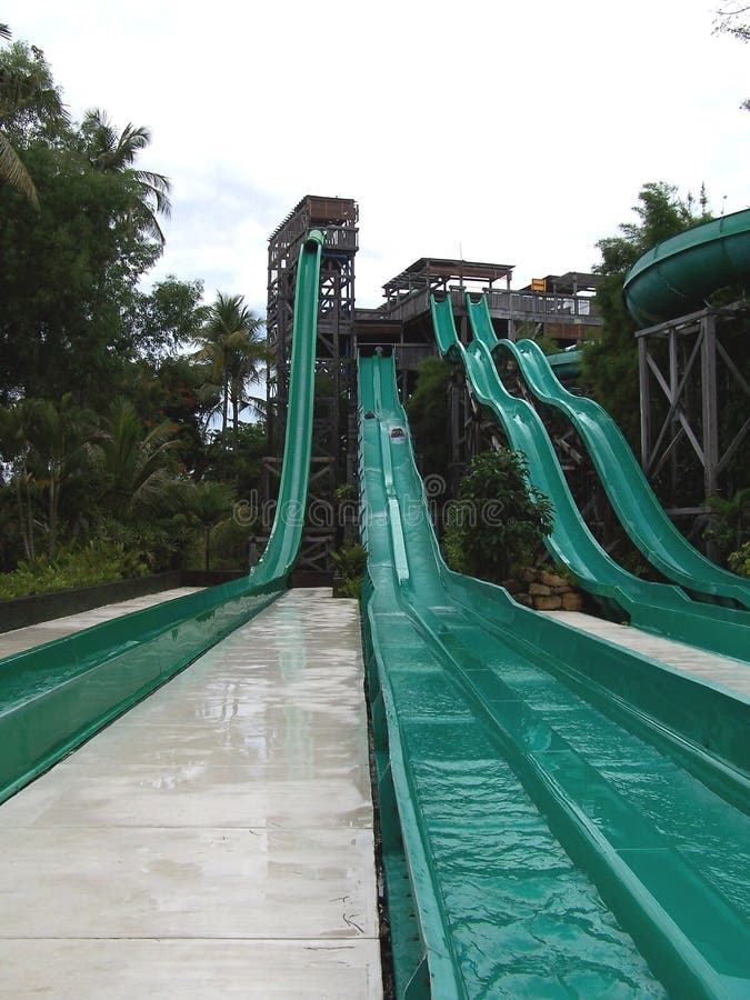 Water slides stock photo. Image of park, recreation, travel - 1004860