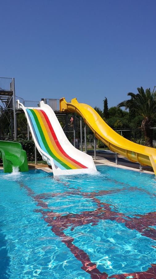 Water slides stock image. Image of summer, slides, blue - 59260061