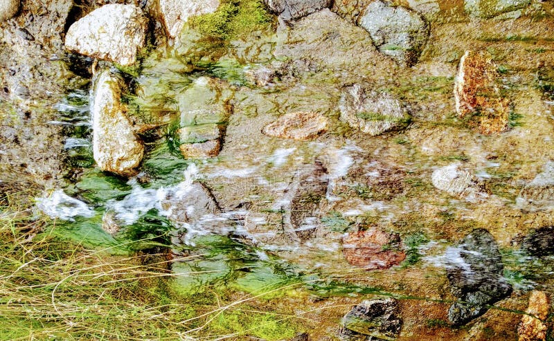 Water Sliding between Stones Stock Image - Image of flow, forest: 176597245