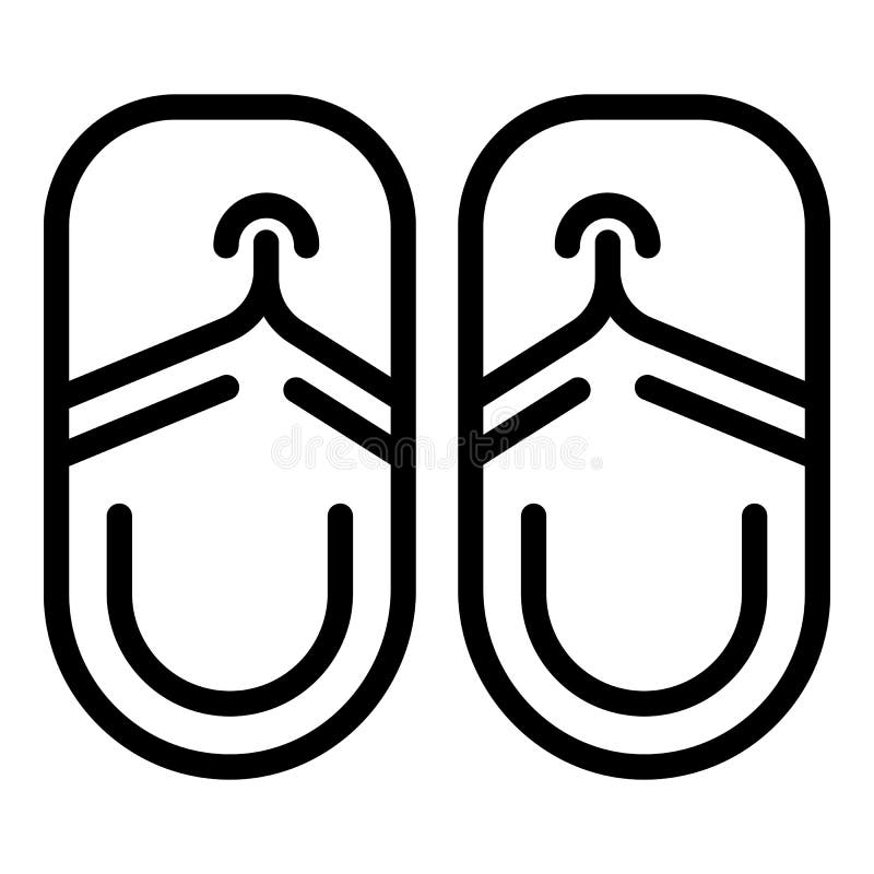 Water Slippers Icon, Outline Style Stock Vector - Illustration of ...