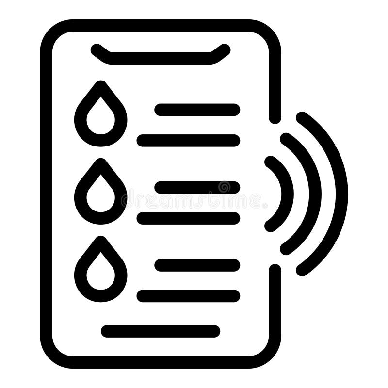 Water Smart Control Icon Outline Vector. Digital Future Stock Vector ...