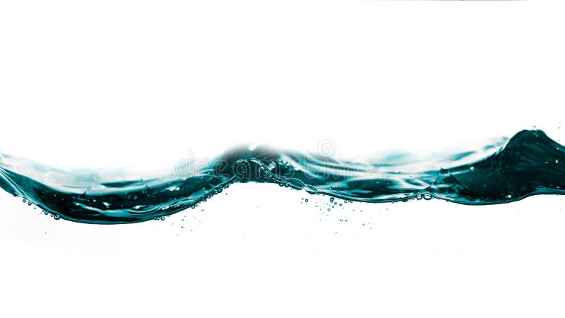 Water Smooth Wave in a Wave Isolated on White Background Stock Photo ...