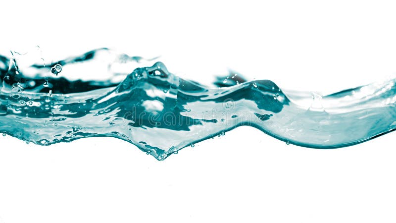 Water Smooth Wave in a Wave Isolated on White Background Stock Image ...