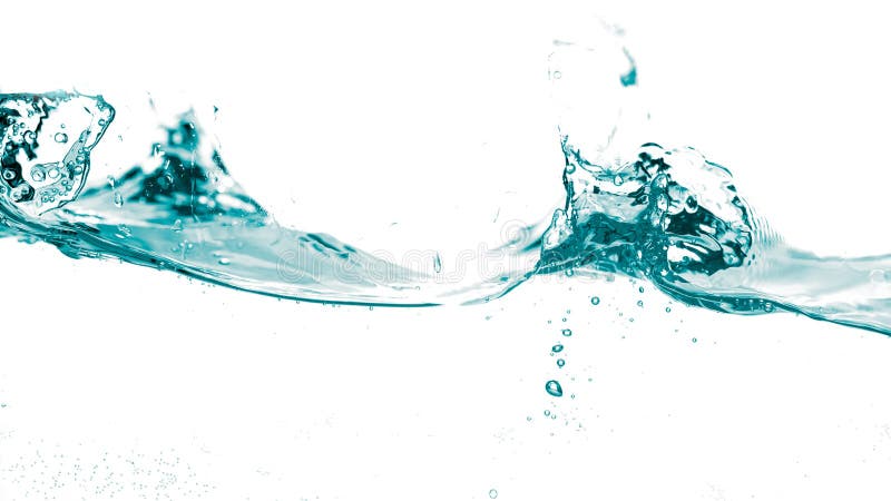 Water Smooth Wave in a Wave Isolated on White Background Stock Image ...