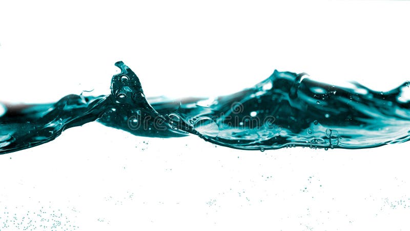 Water Smooth Wave in a Wave Isolated on White Background Stock Photo ...