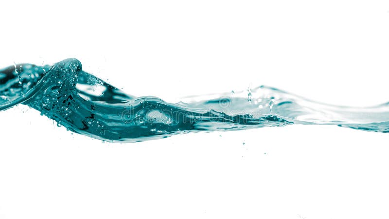 Water Smooth Wave in a Wave Isolated on White Background Stock Image ...