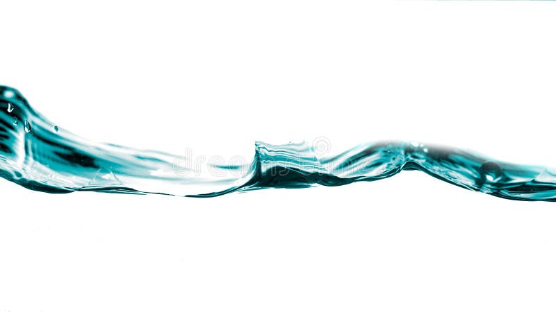 Water Smooth Wave in a Wave Isolated on White Background Stock Photo ...