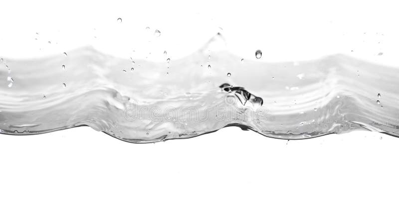 Water Smooth with Waves on the Isolated on White Background Stock Photo ...