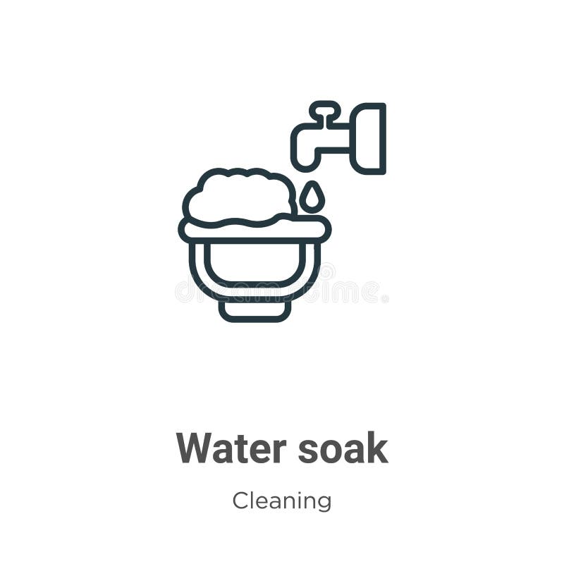Soak Vector Icon on White Background. Flat Vector Soak Icon Symbol Sign ...