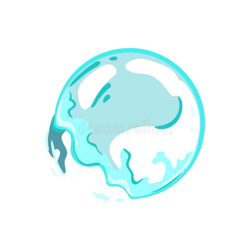 Water Soap Bubble Explosion Cartoon Vector Illustration Stock ...