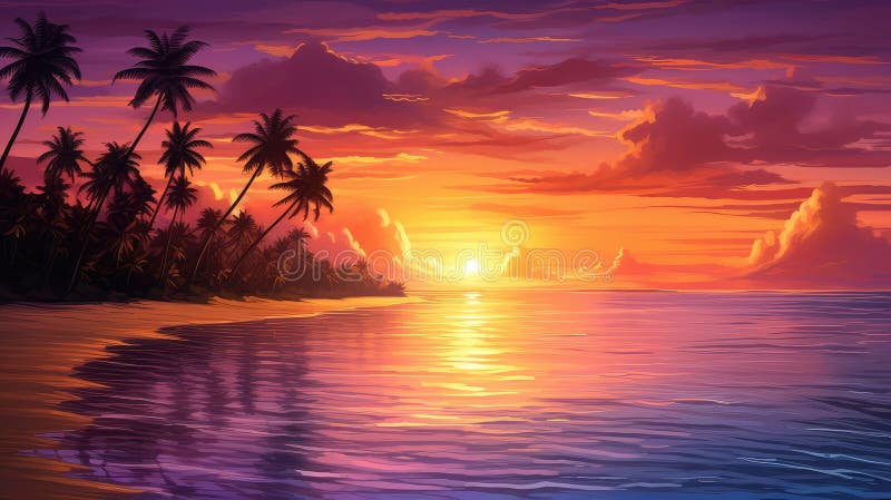 Water solar sun stock illustration. Illustration of silhouettes - 368974233