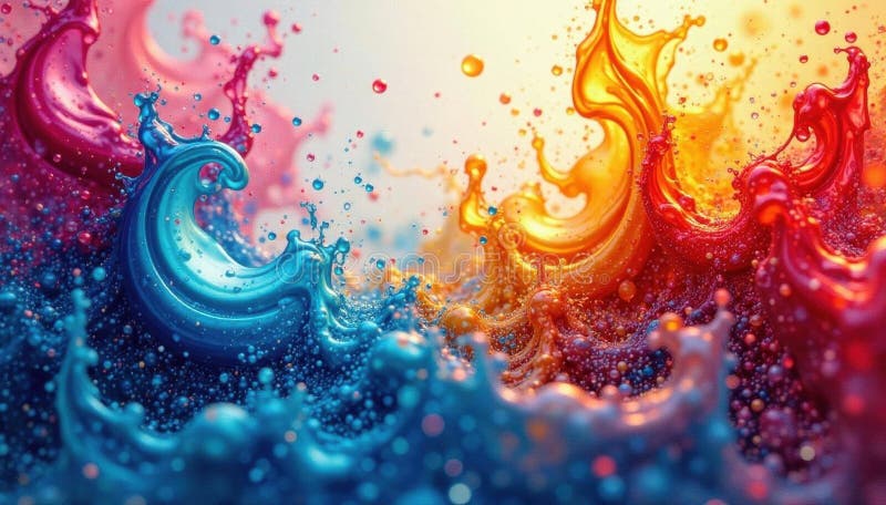 Water Soluble Acrylics Disperse in Frame, Creating Colorful Patterns ...
